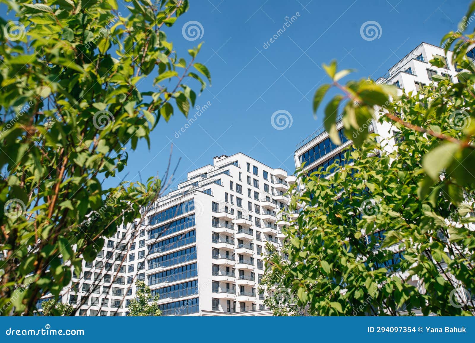 Construction of Residential Buildings, Modern Glass Buildings ...