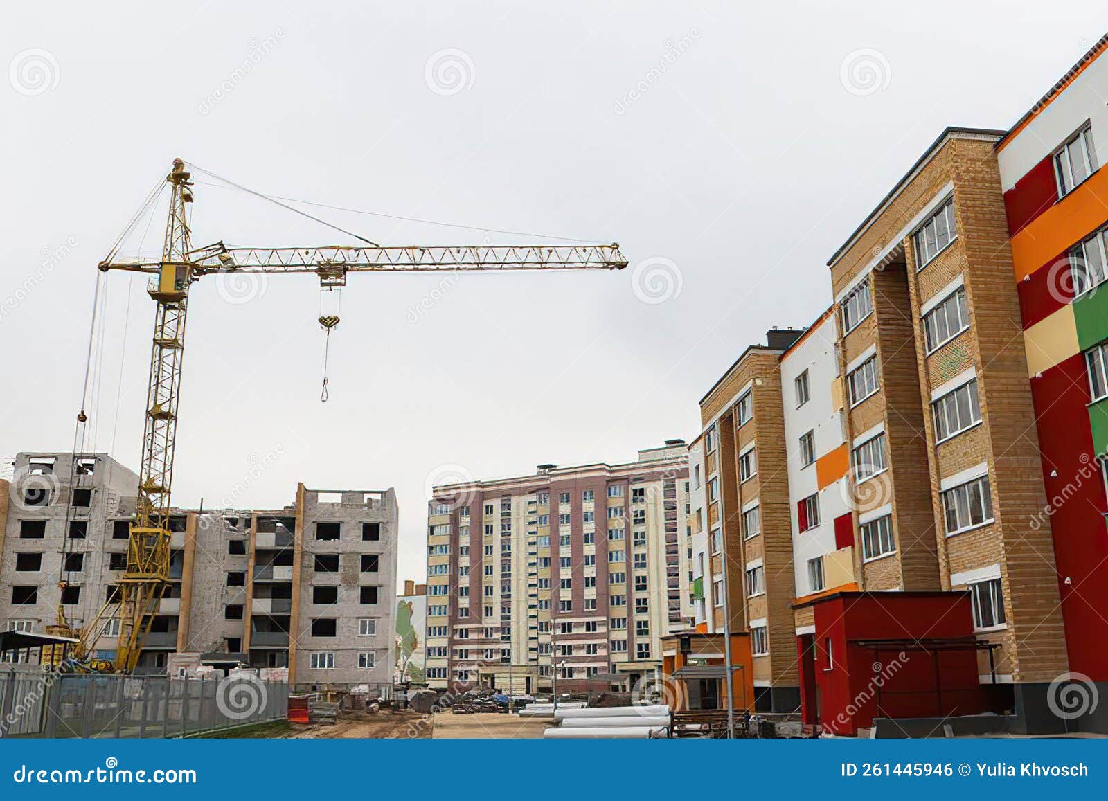 Construction of a Residential Complex. Modern Urban Residential ...