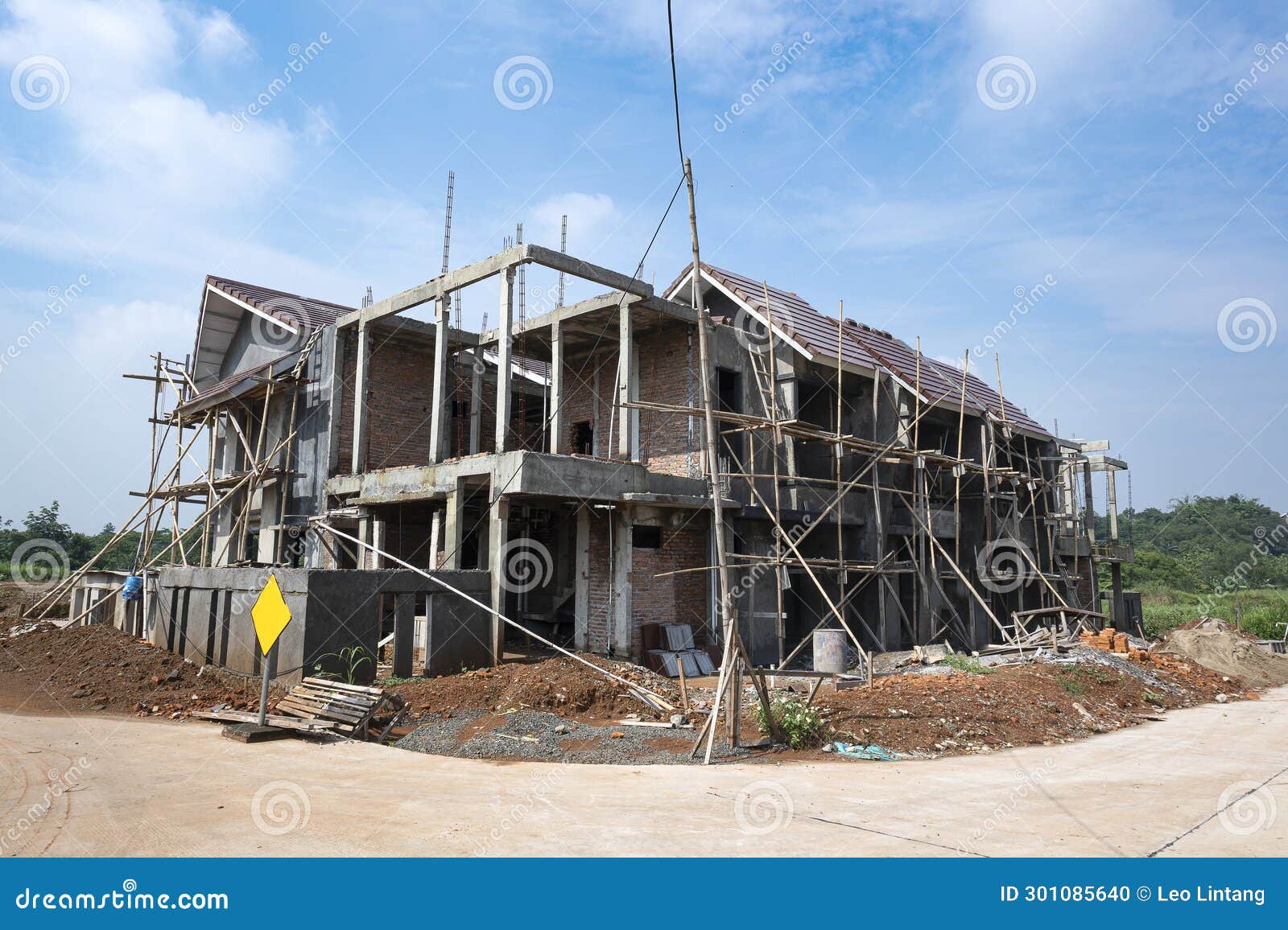 Construction of Residential House Stock Photo - Image of build, project ...