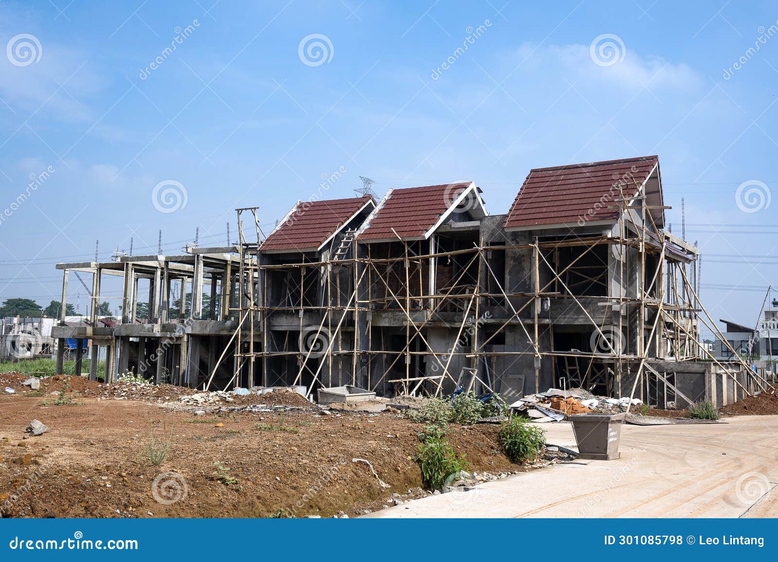Construction of Residential House Stock Photo - Image of architect ...