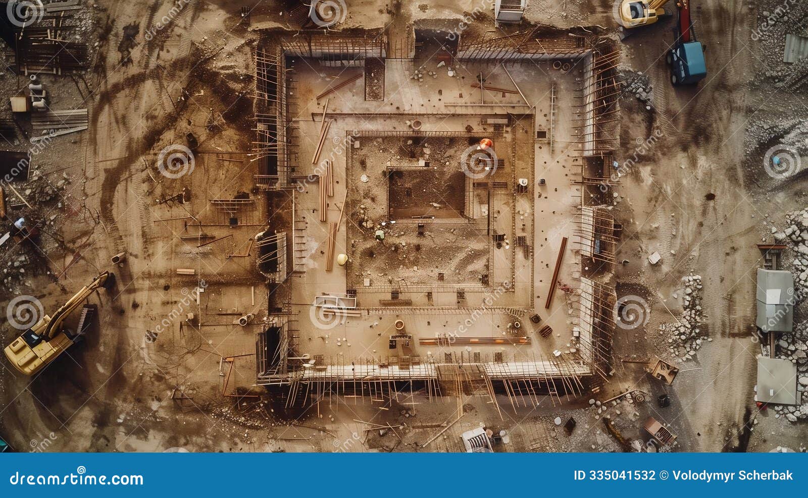 Construction Residential House in Progress at Building Site Housing ...