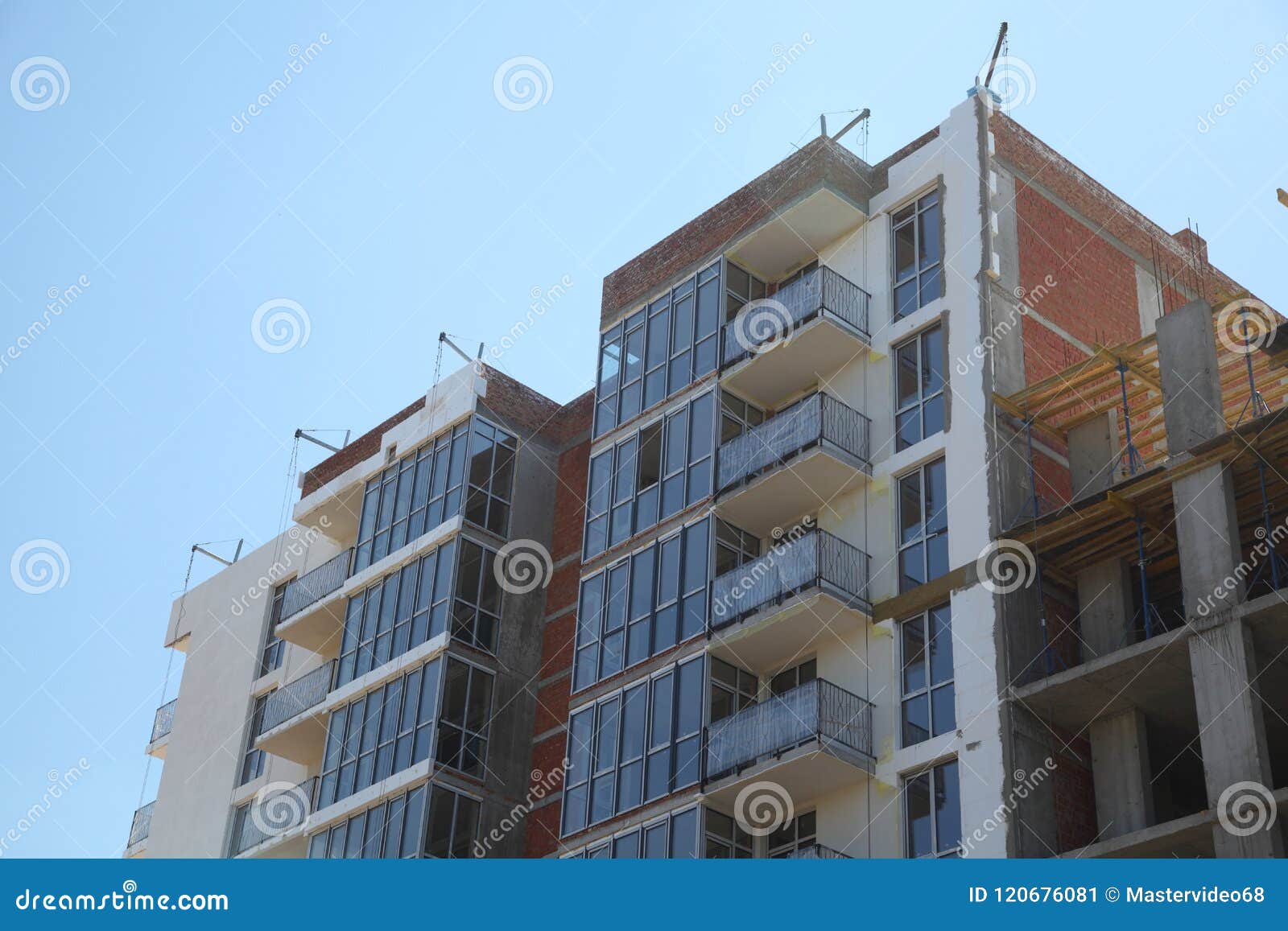 Construction of a Residential Multi-storey Building. Stock Image ...