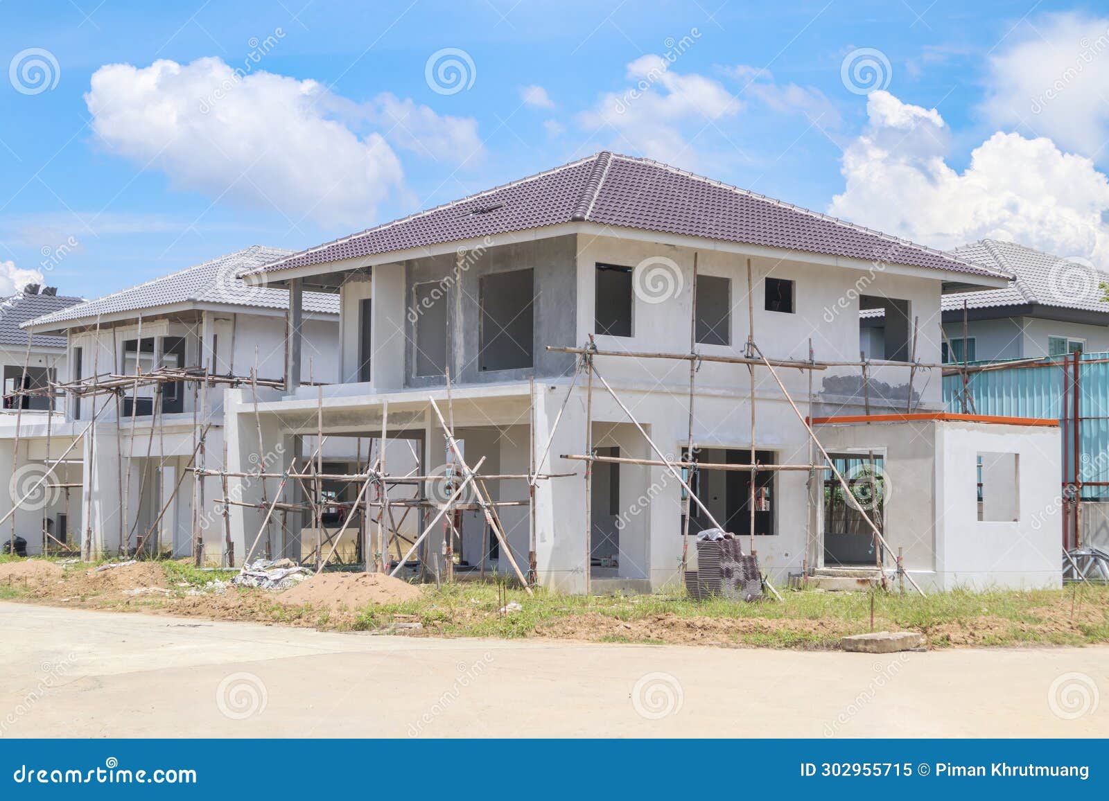 Construction Residential House with Prefabrication System in Progress ...