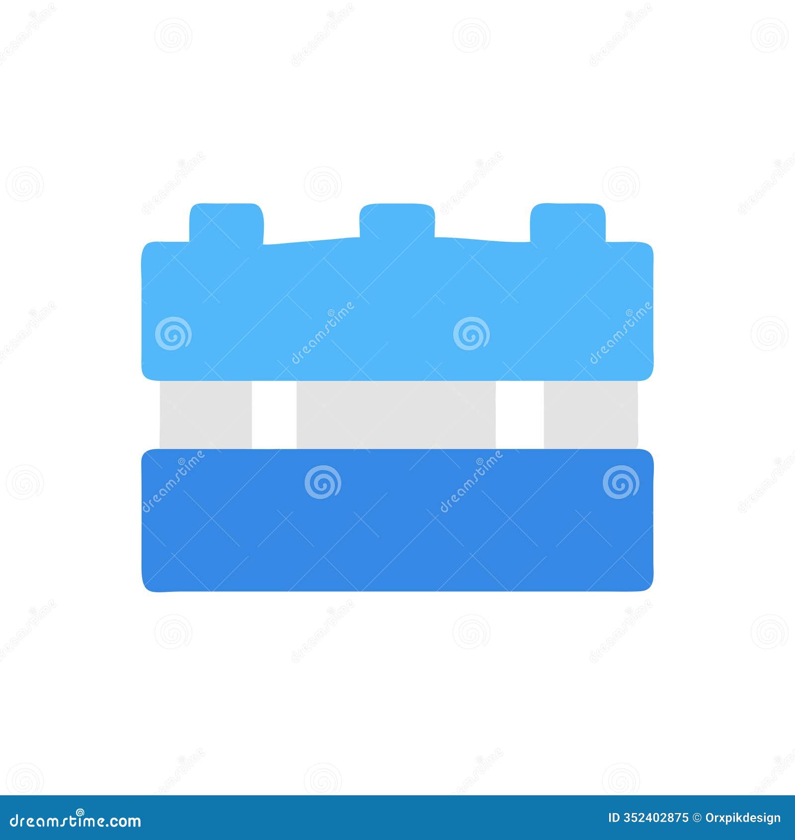 Construction Retaining Block Symbol for Engineering Stock Illustration ...