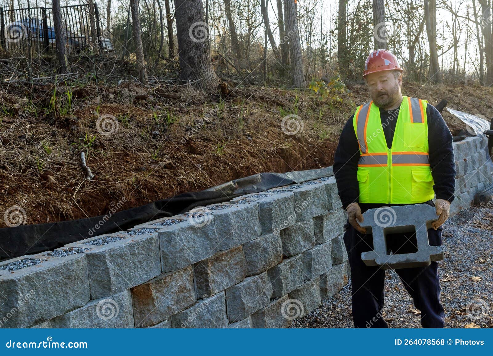 During the Construction of a Retaining Wall on a New Property, a ...