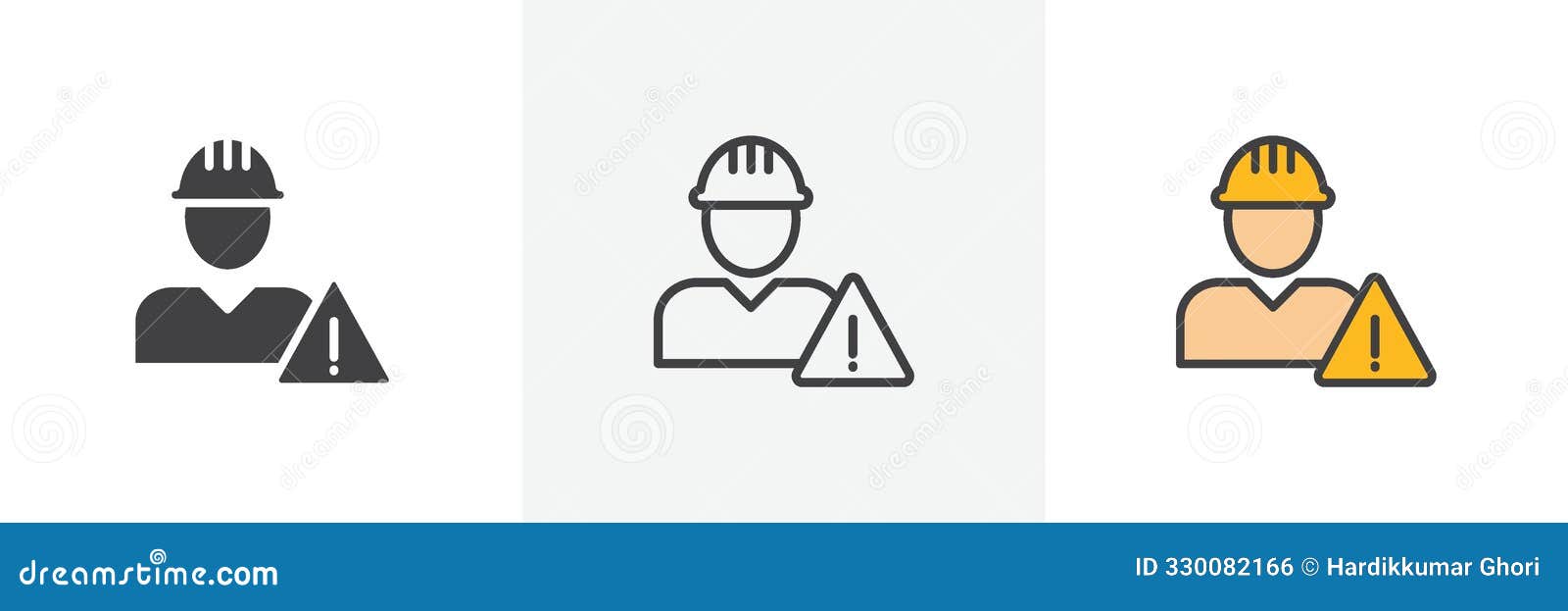 Construction Risk Icon Vector Set on White Background Stock ...