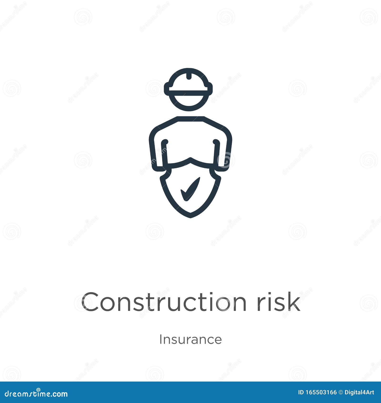 Construction Risk Icon. Thin Linear Construction Risk Outline Icon ...