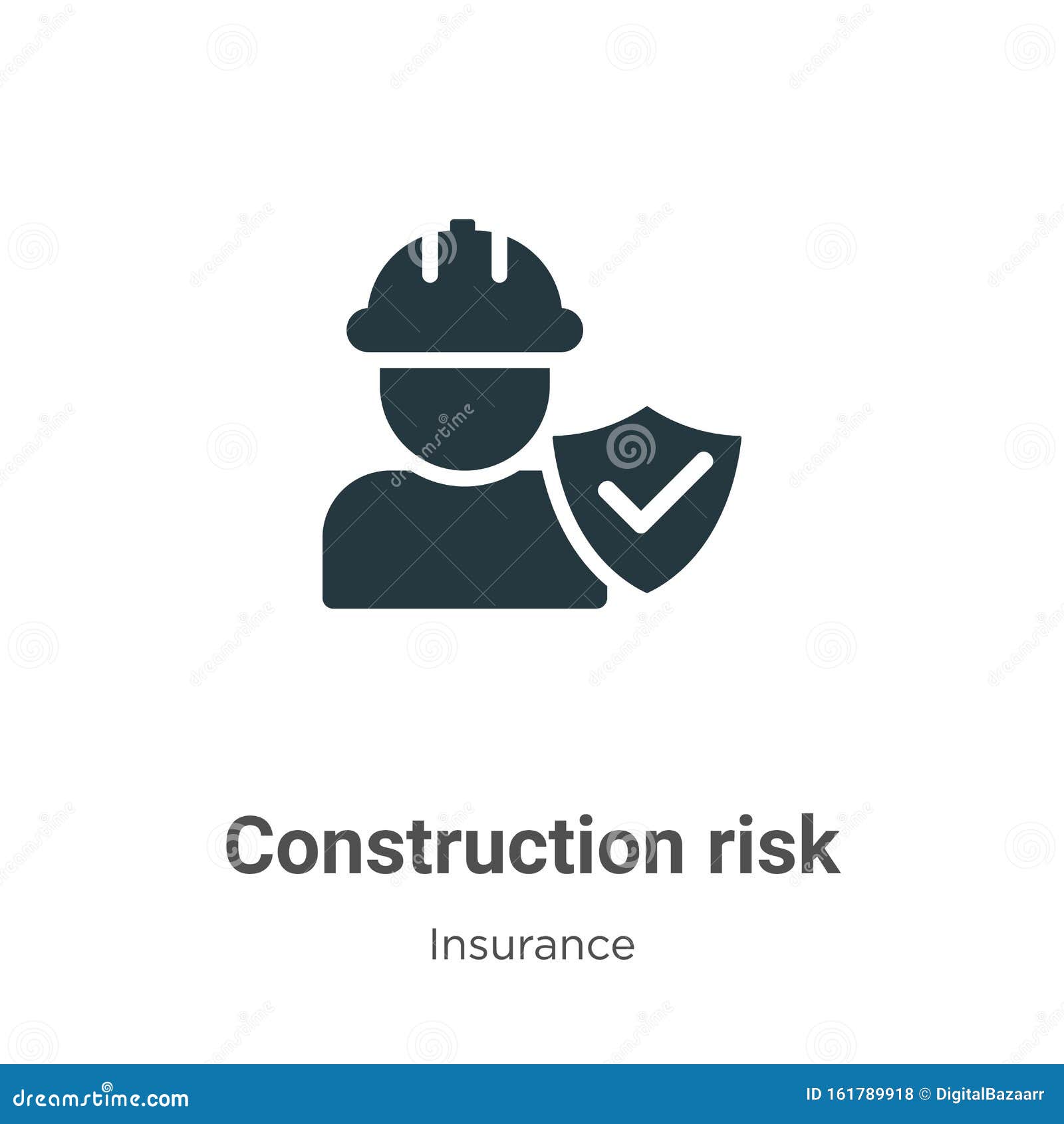 Construction Risk Vector Icon On White Background. Flat Vector ...