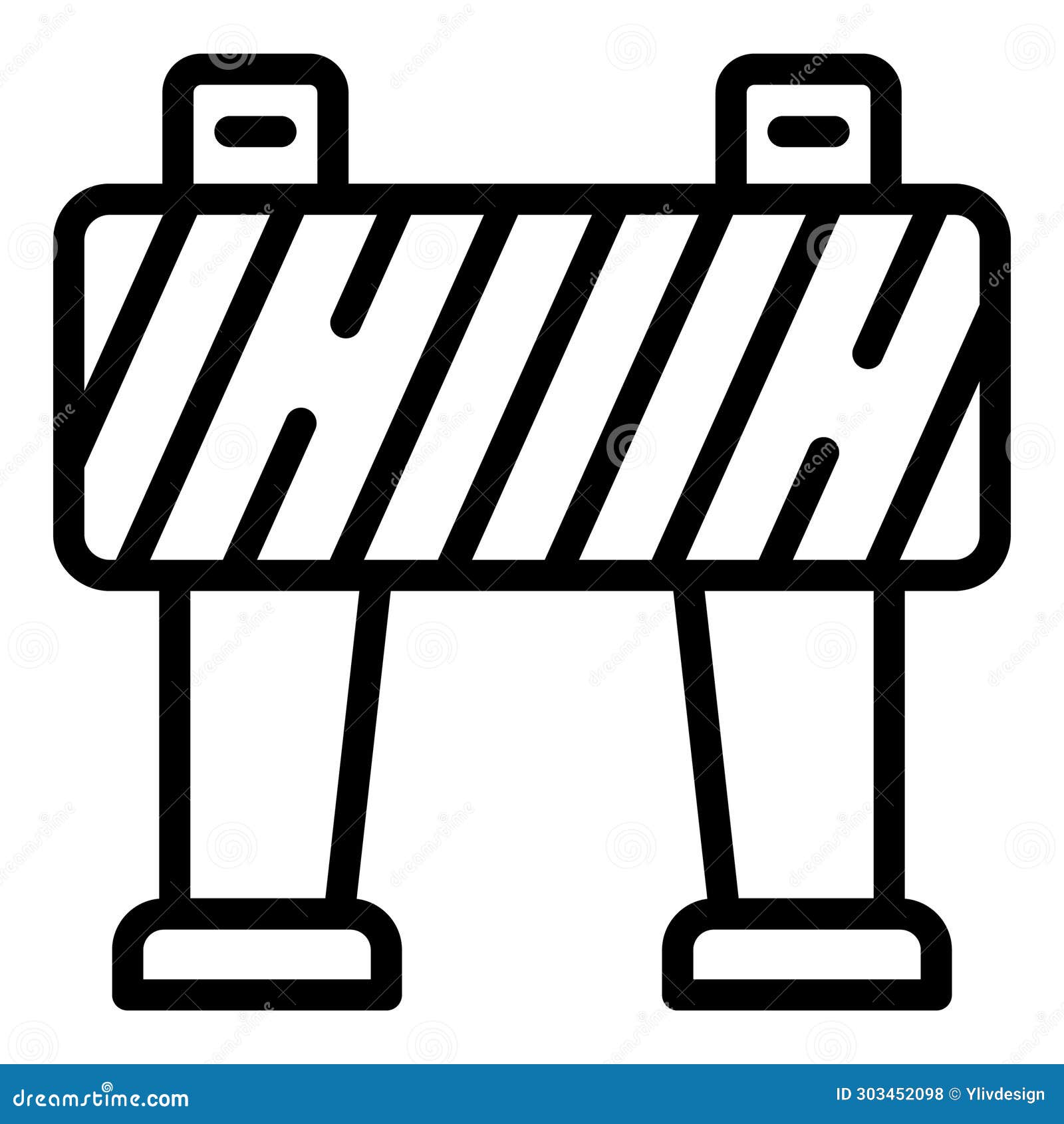 Construction Road Barrier Icon Outline Vector. Linear Truck Stock ...