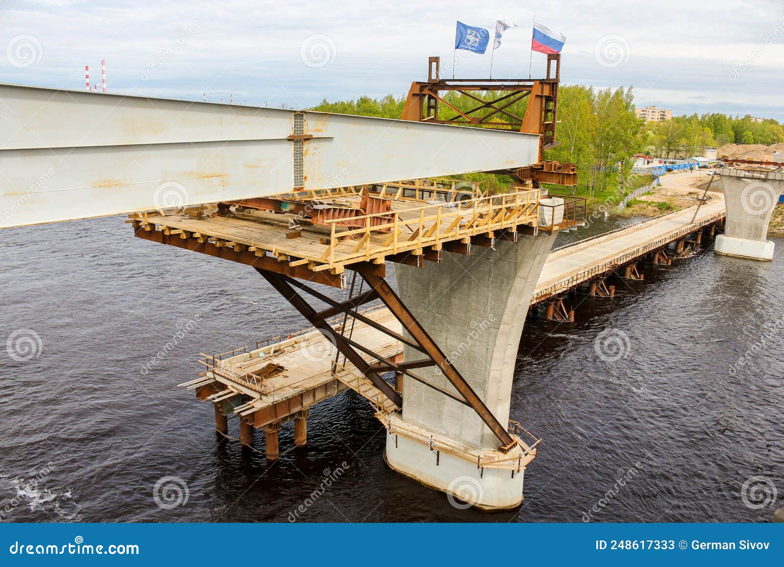 Mounting Platform Under the Span of the Bridge Editorial Stock Photo ...