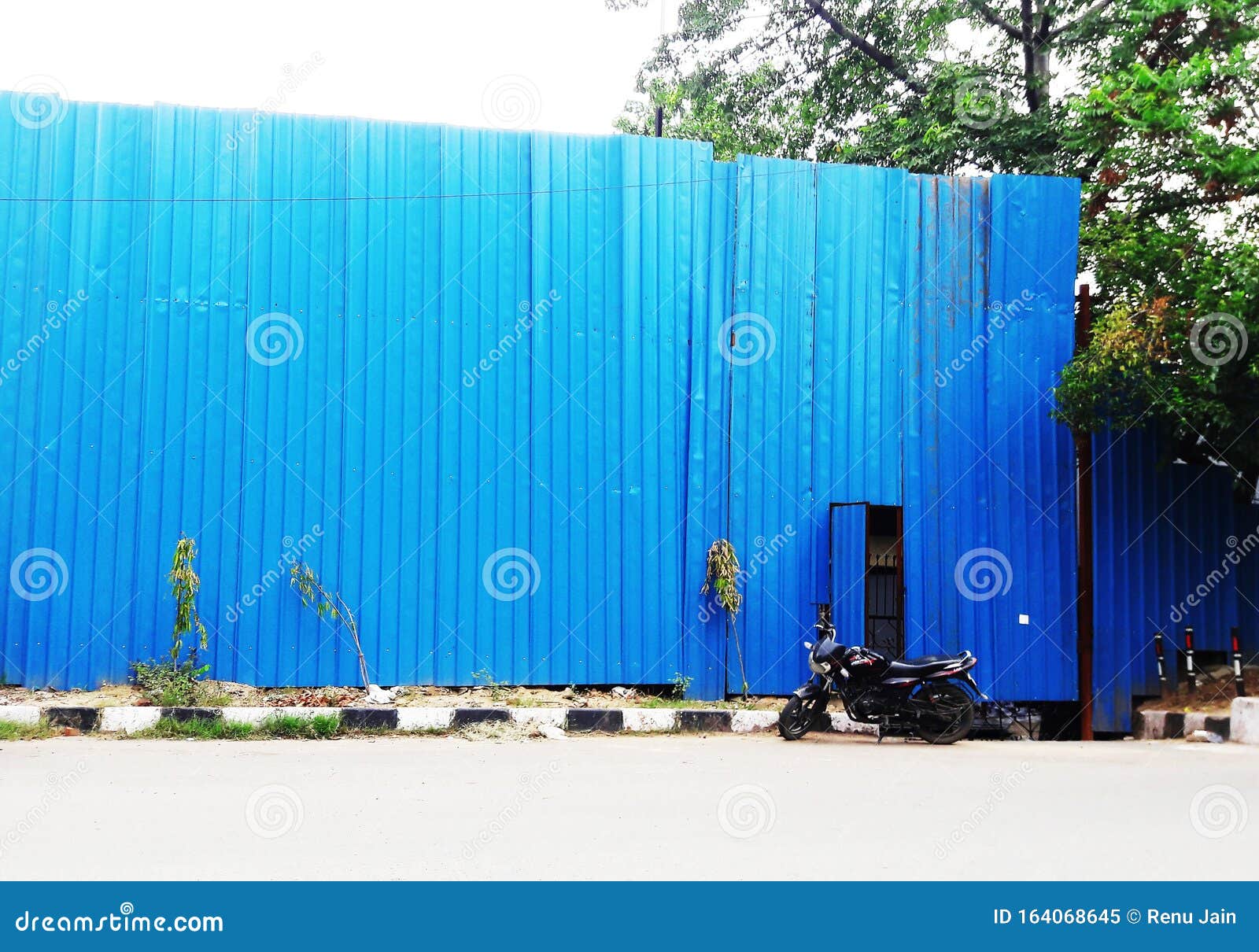 Construction at road side stock image. Image of road - 164068645
