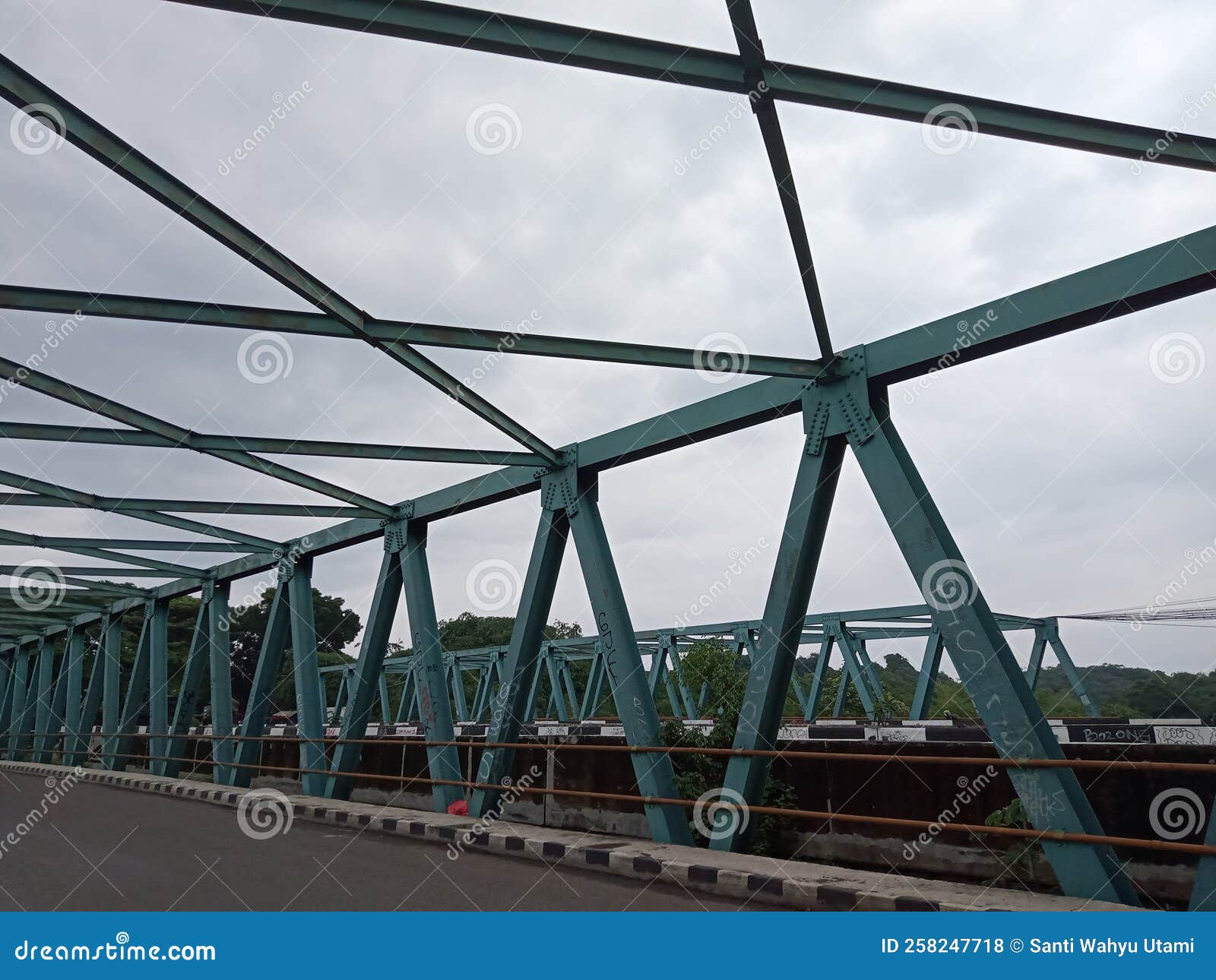 Construction of Road Truss Bridges Stock Photo - Image of steel, road ...
