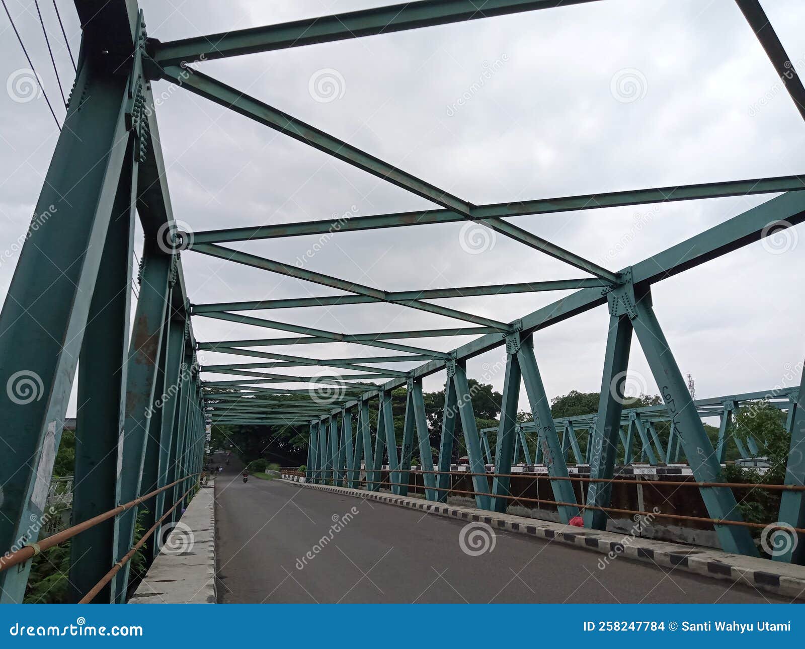 Construction of Road Truss Bridges Stock Photo - Image of steel ...