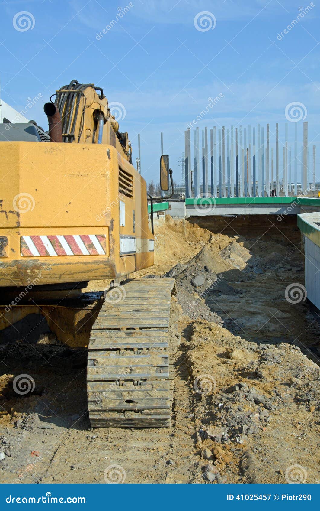 Construction of a Road Tunnel Stock Image - Image of tunnel, concrete ...