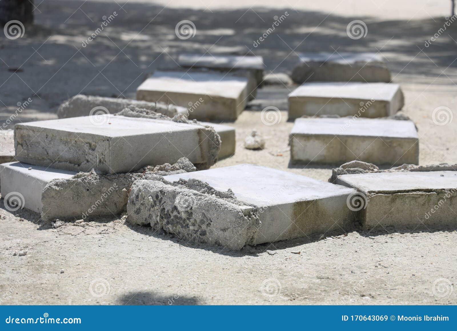 Construction Rock Bricks on the Road Stock Image - Image of home, rock ...