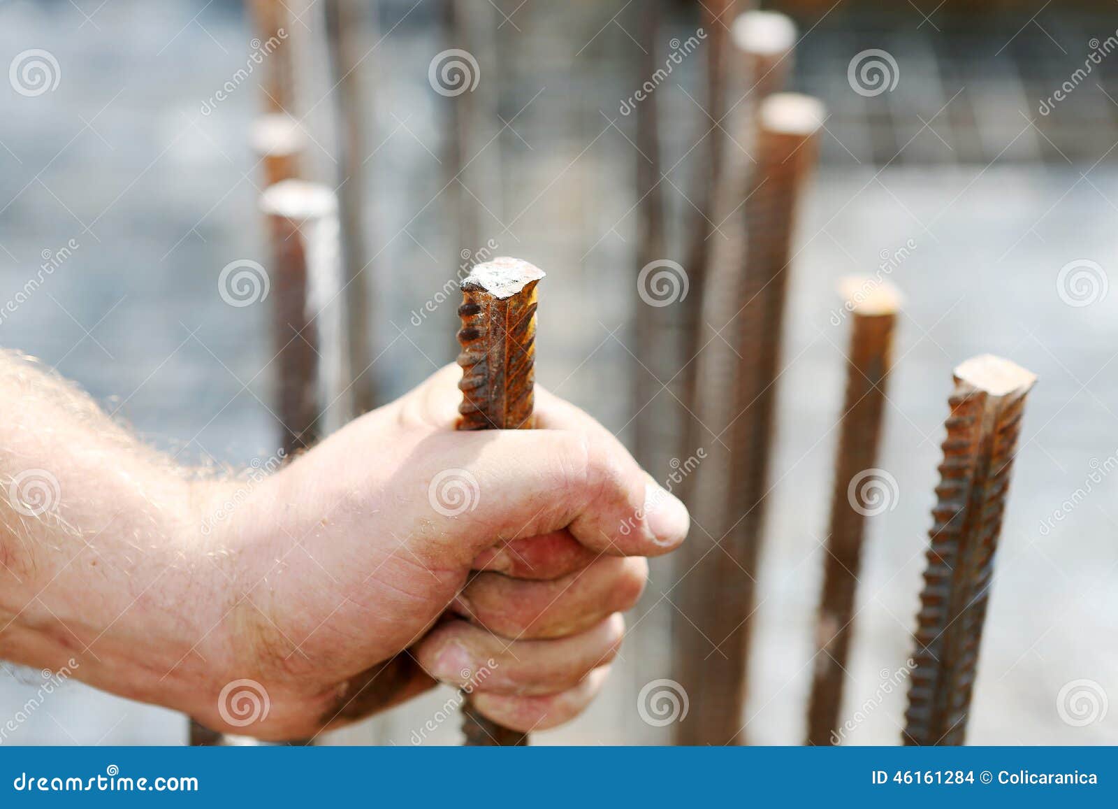 Construction rods stock photo. Image of iron, worker - 46161284