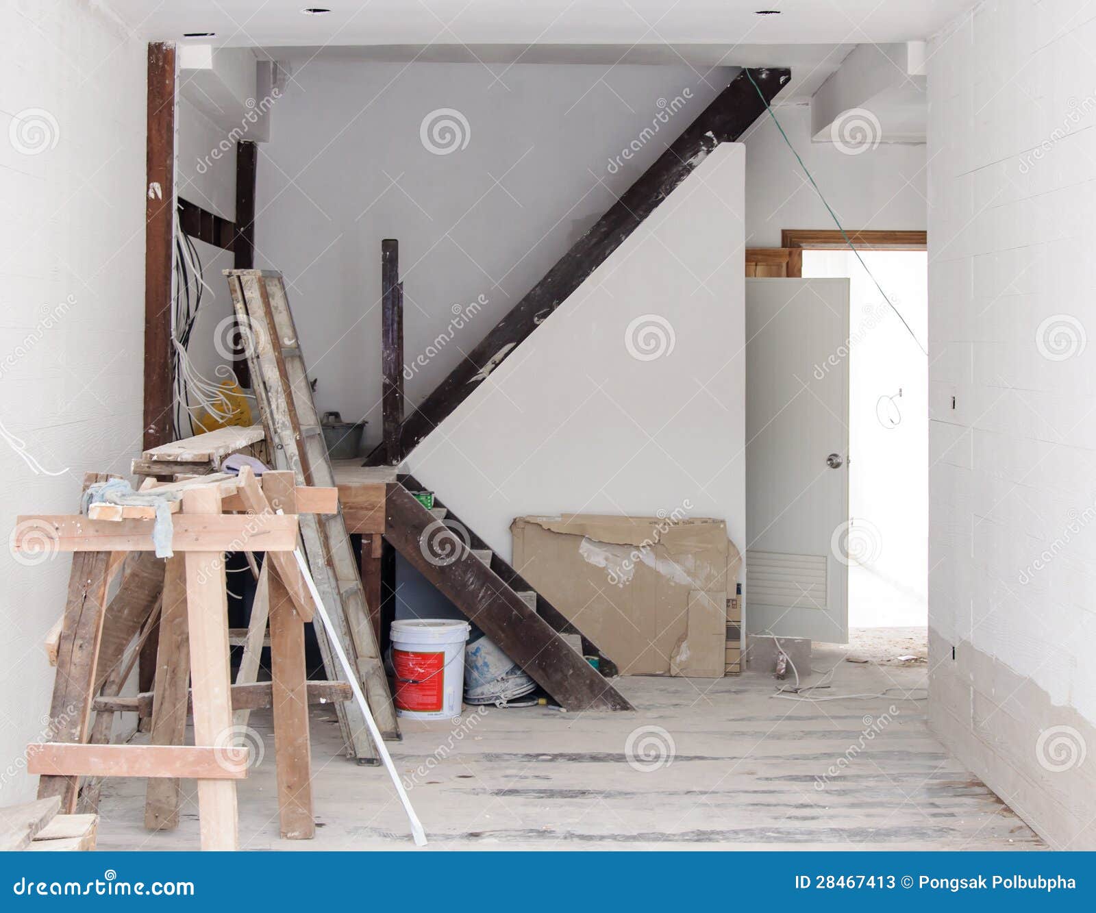Construction room stock image. Image of hardwood, indoor - 28467413