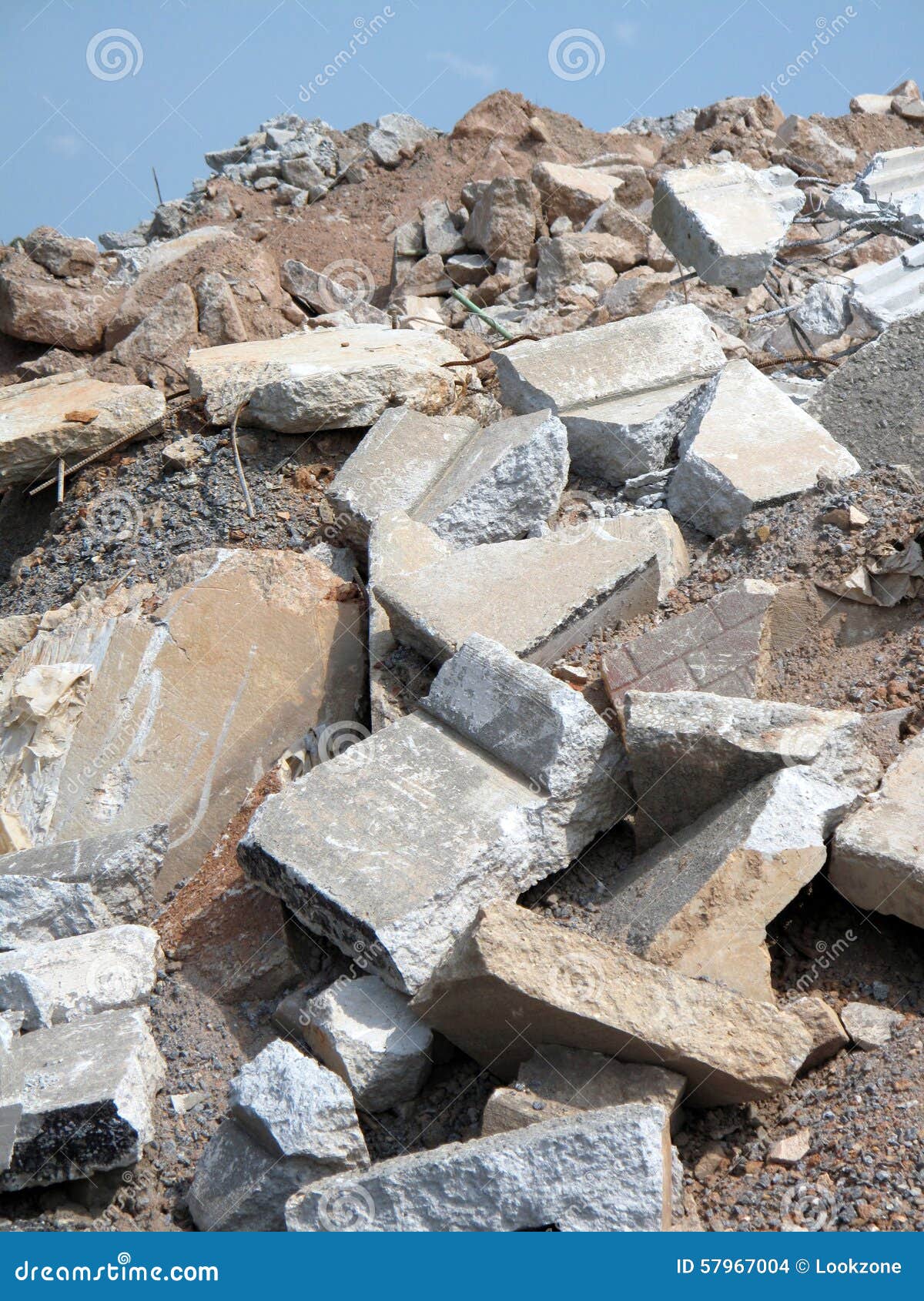 Construction Rubble. stock photo. Image of broken, chipped - 57967004