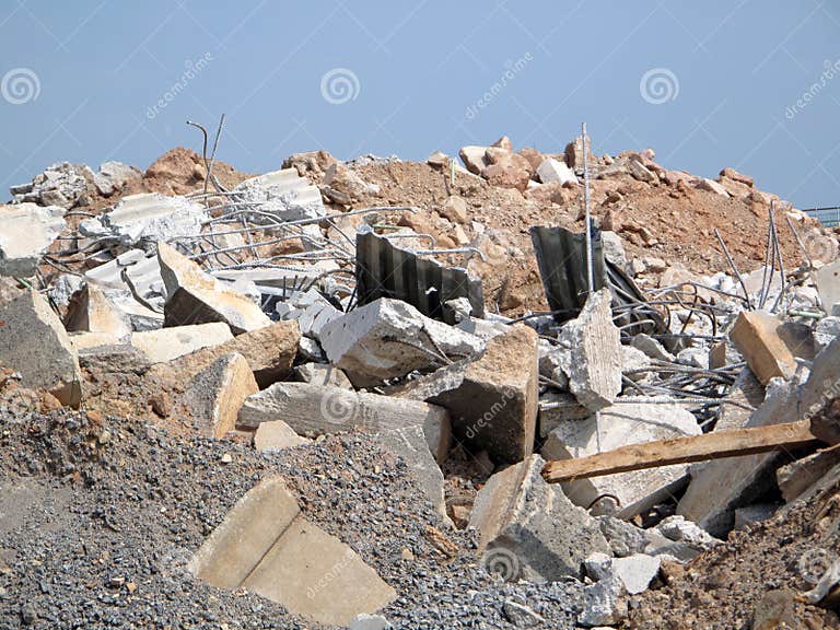 Construction Rubble. stock image. Image of boards, gray - 57967151