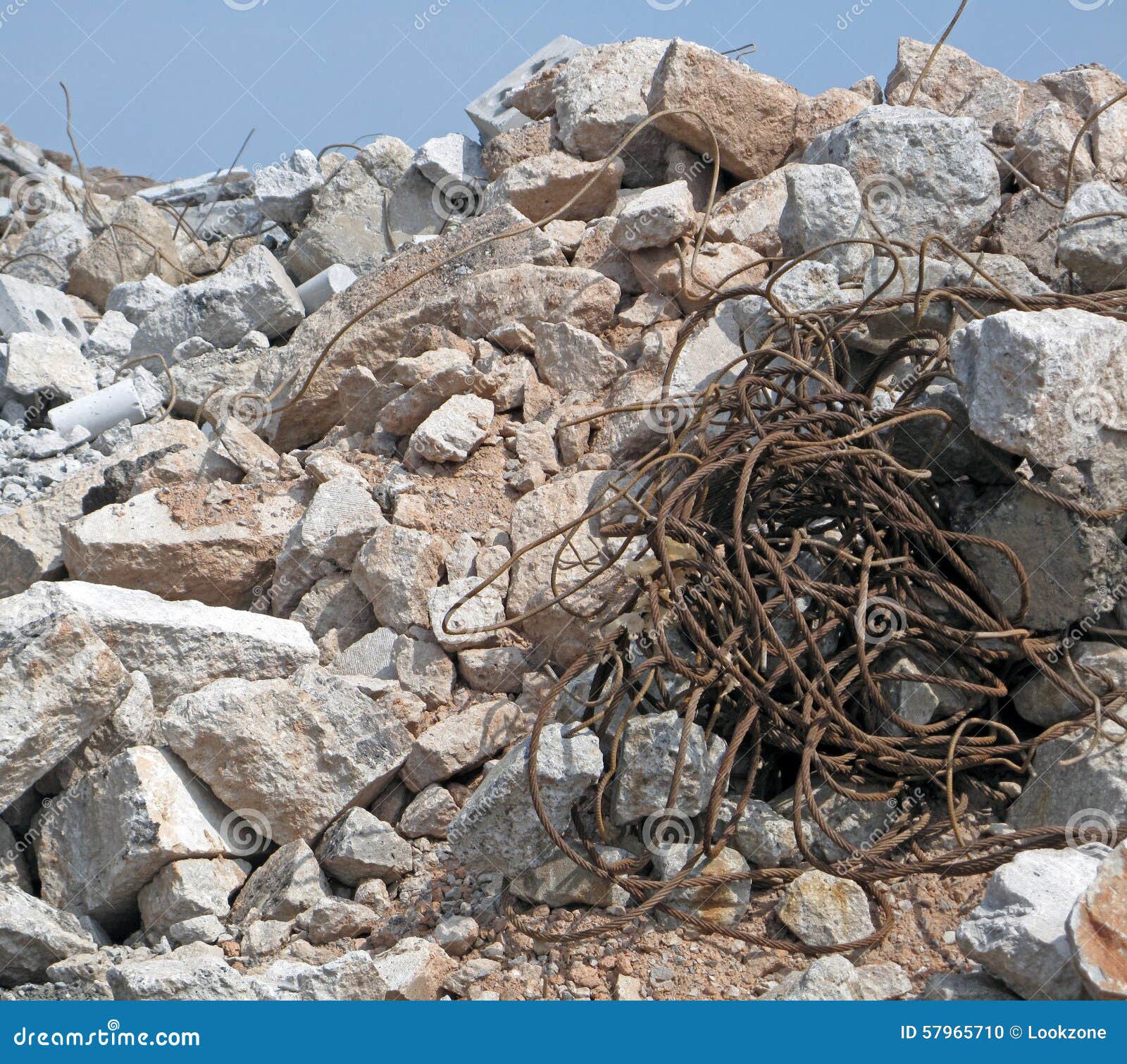 Construction Rubble. stock photo. Image of broken, gray - 57965710