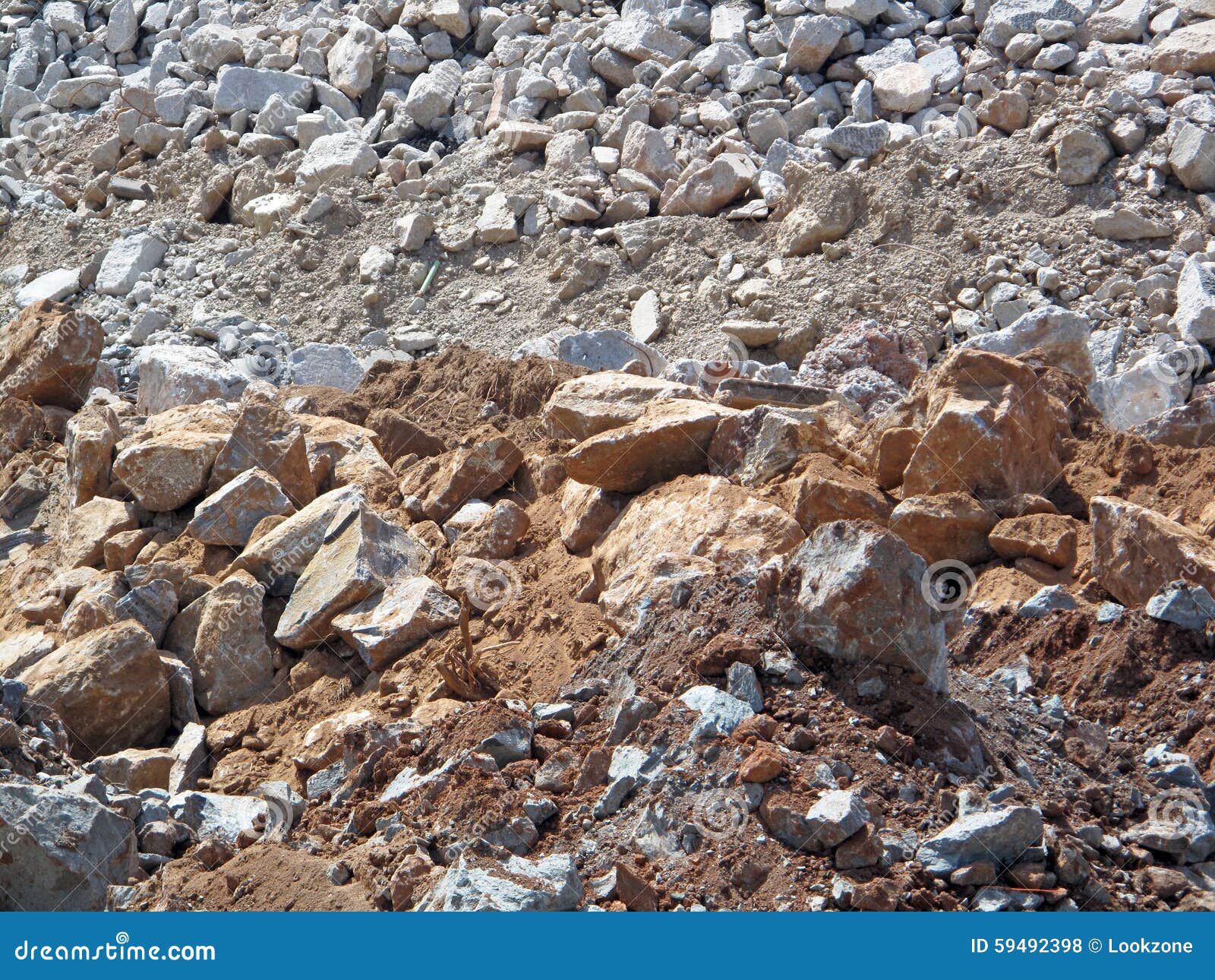 Construction Rubble. stock photo. Image of crumbled, gritty - 59492398