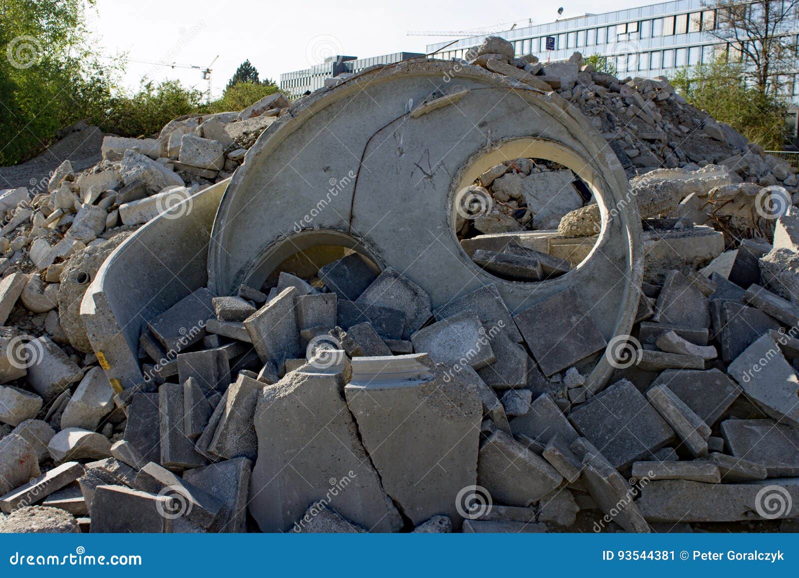 Construction rubble waste stock image. Image of stuff - 93544381