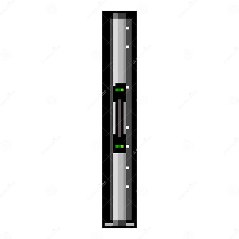 Construction Ruler Builder Game Pixel Art Vector Illustration Stock ...