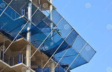 Construction safety net editorial image. Image of containment - 77393540