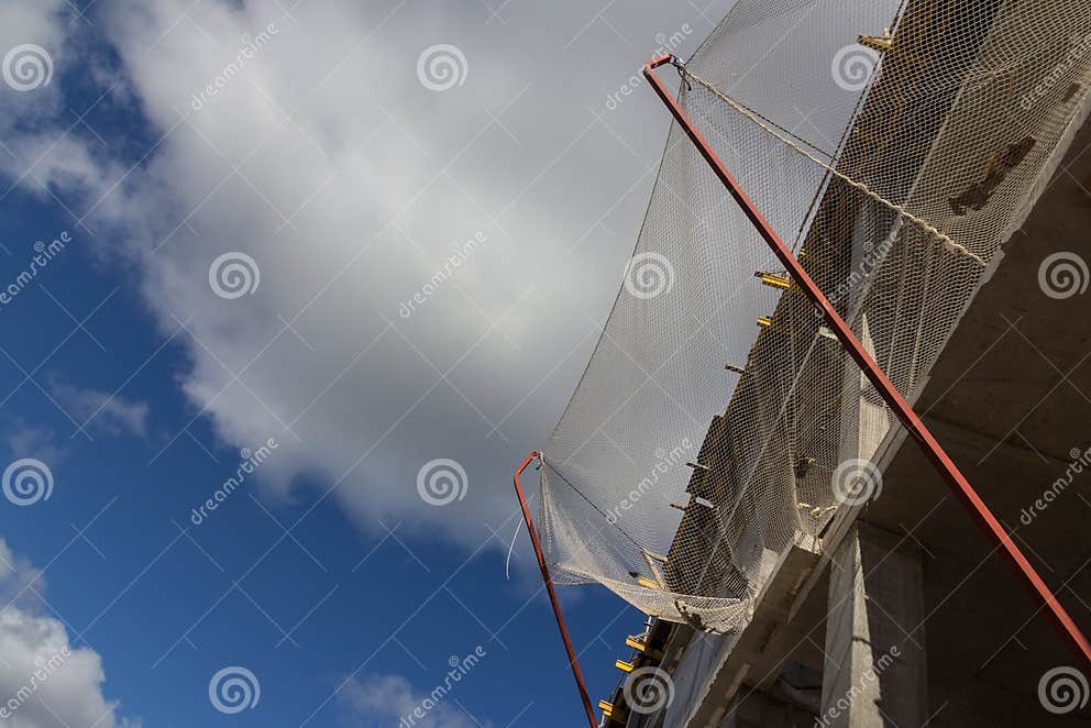 Construction Safety Net. a Construction Mesh that Prevents Objects from ...