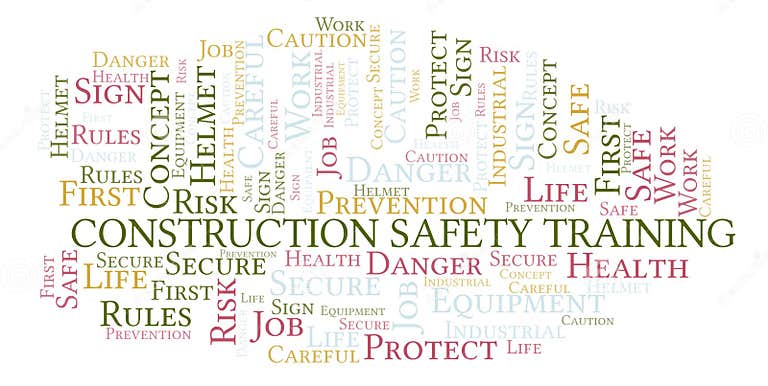 Construction Safety Training Word Cloud. Stock Illustration ...