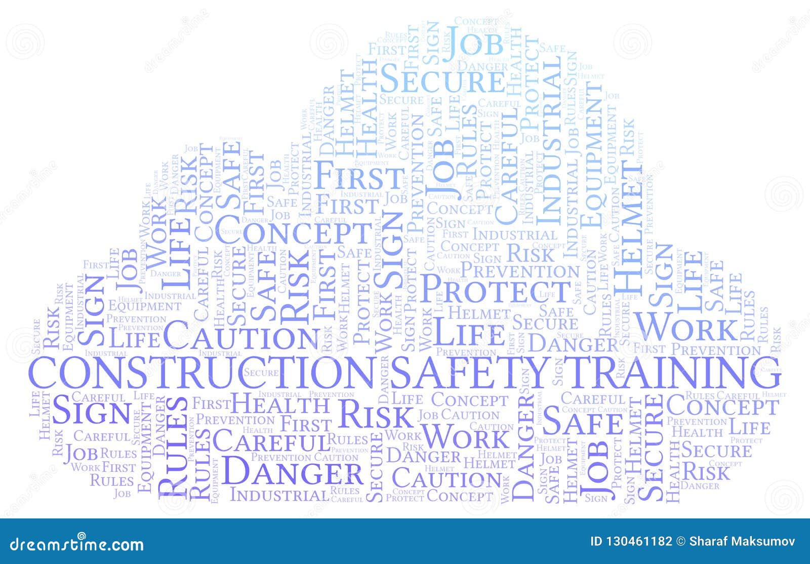 Construction Safety Training Word Cloud. Stock Illustration ...