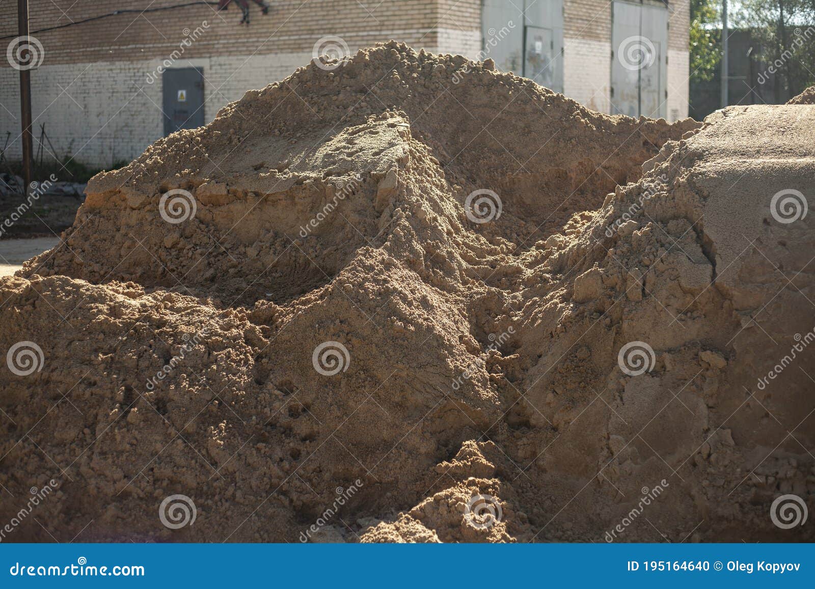 Construction Sand at a Construction Site. Fine Sand for the Foundation ...