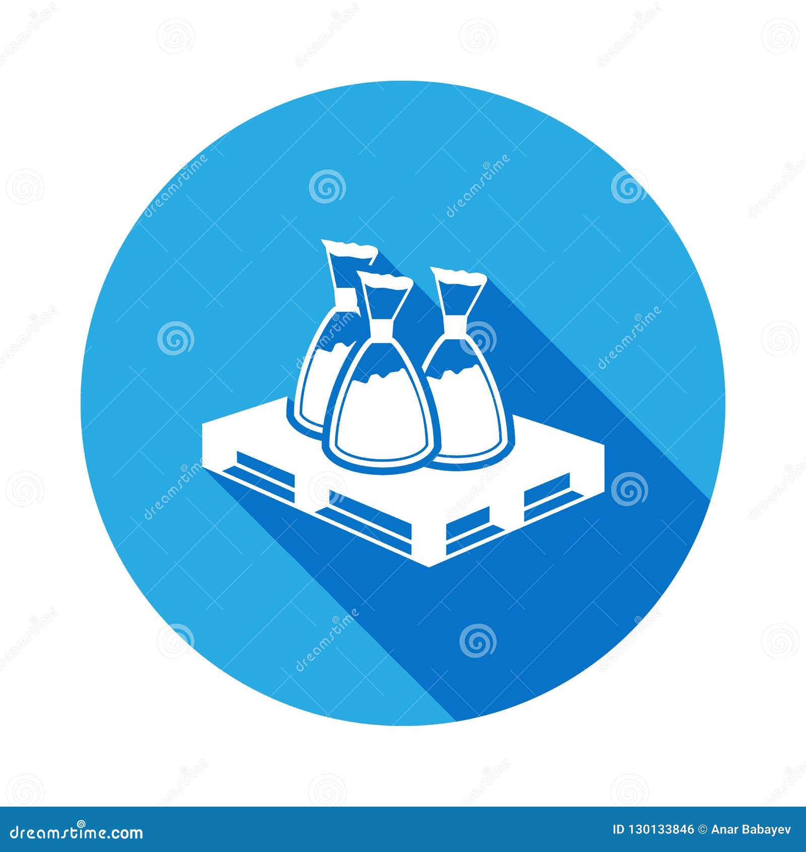 Construction Sand Icon with Long Shadow. Elements of Constraction Icon ...