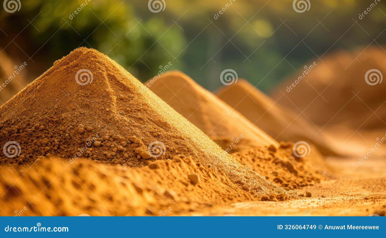 Construction Sand in Piles, Site Background, Earthy Tones, Expansive ...
