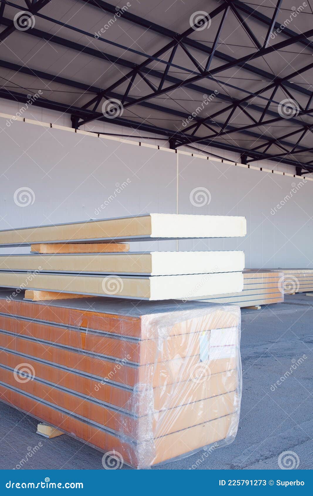 Construction Sandwich Panels Stock Image - Image of factory ...