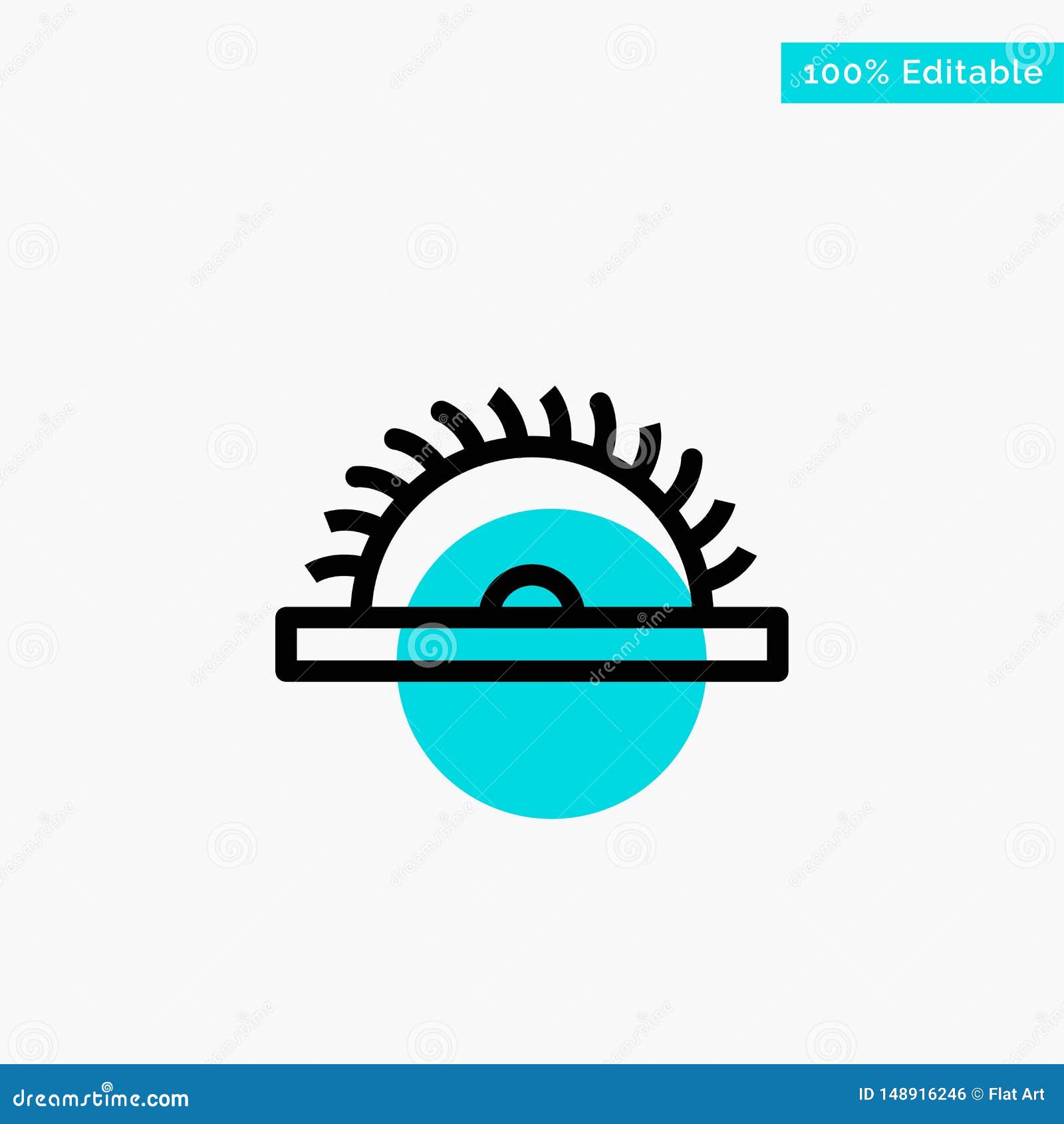 Construction, Saw, Tool, Utensils Turquoise Highlight Circle Point ...
