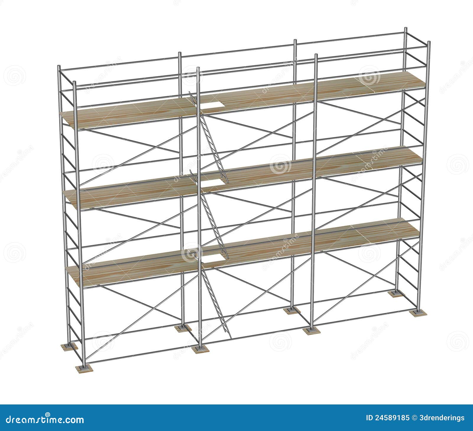 Construction Scaffolding Tower, Edifice Being Assembled Meticulously ...