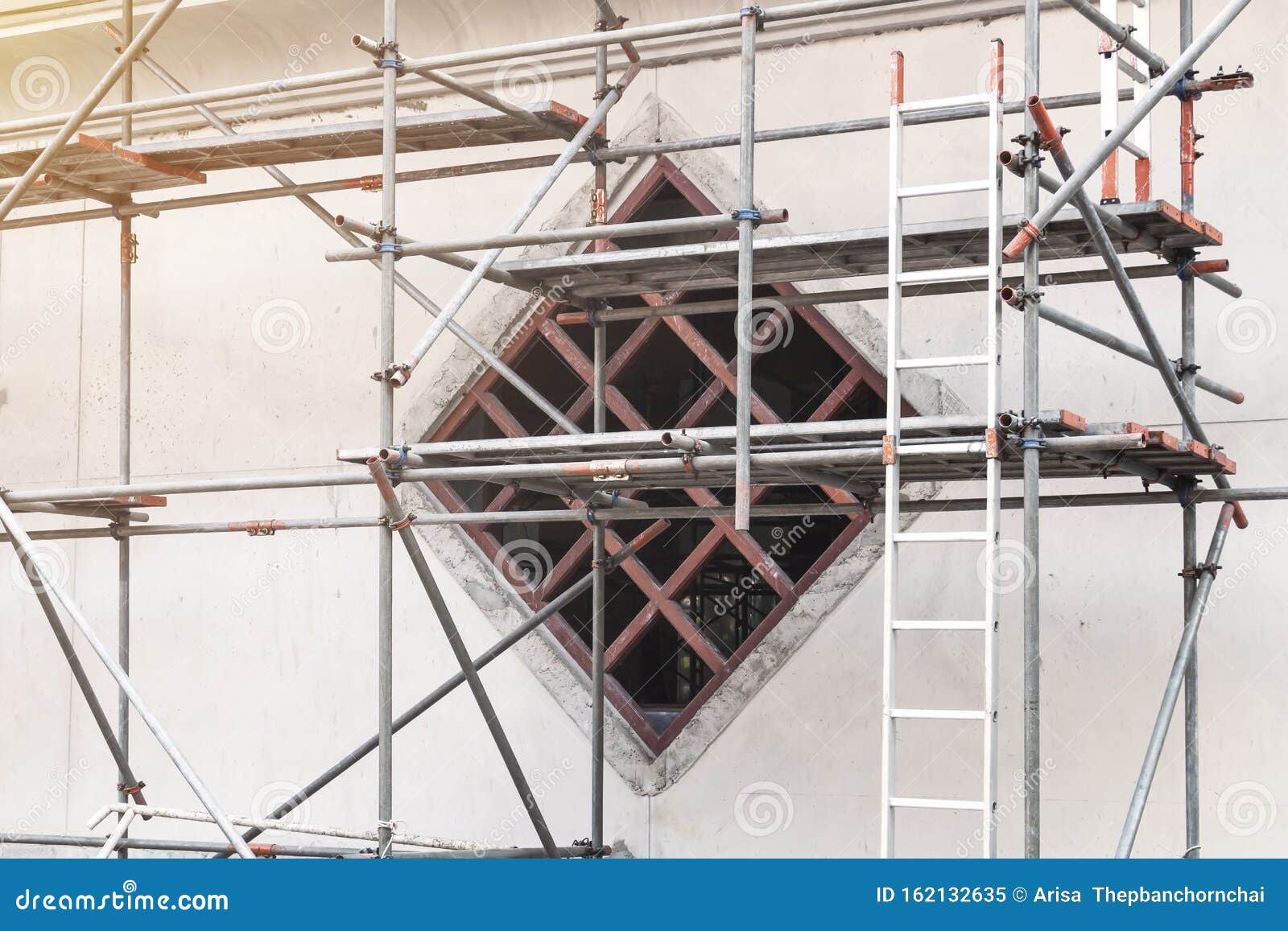 Construction Scaffolding As Temporary Structure For Support Safety In ...