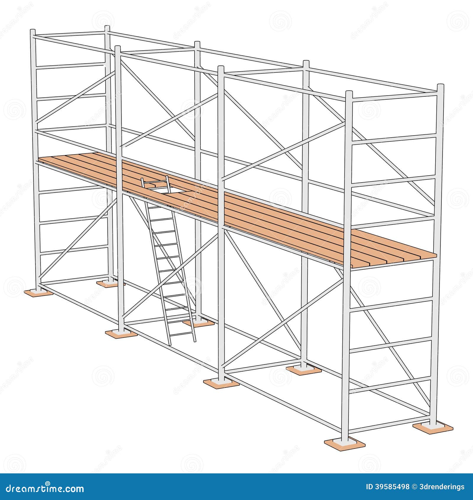 Cartoon Man With Scaffolding Royalty-Free Stock Photography ...