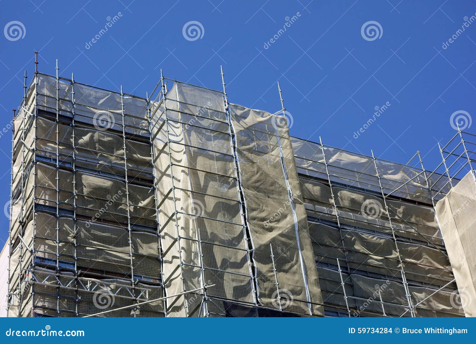 Construction Scaffolding stock photo. Image of support - 59734284