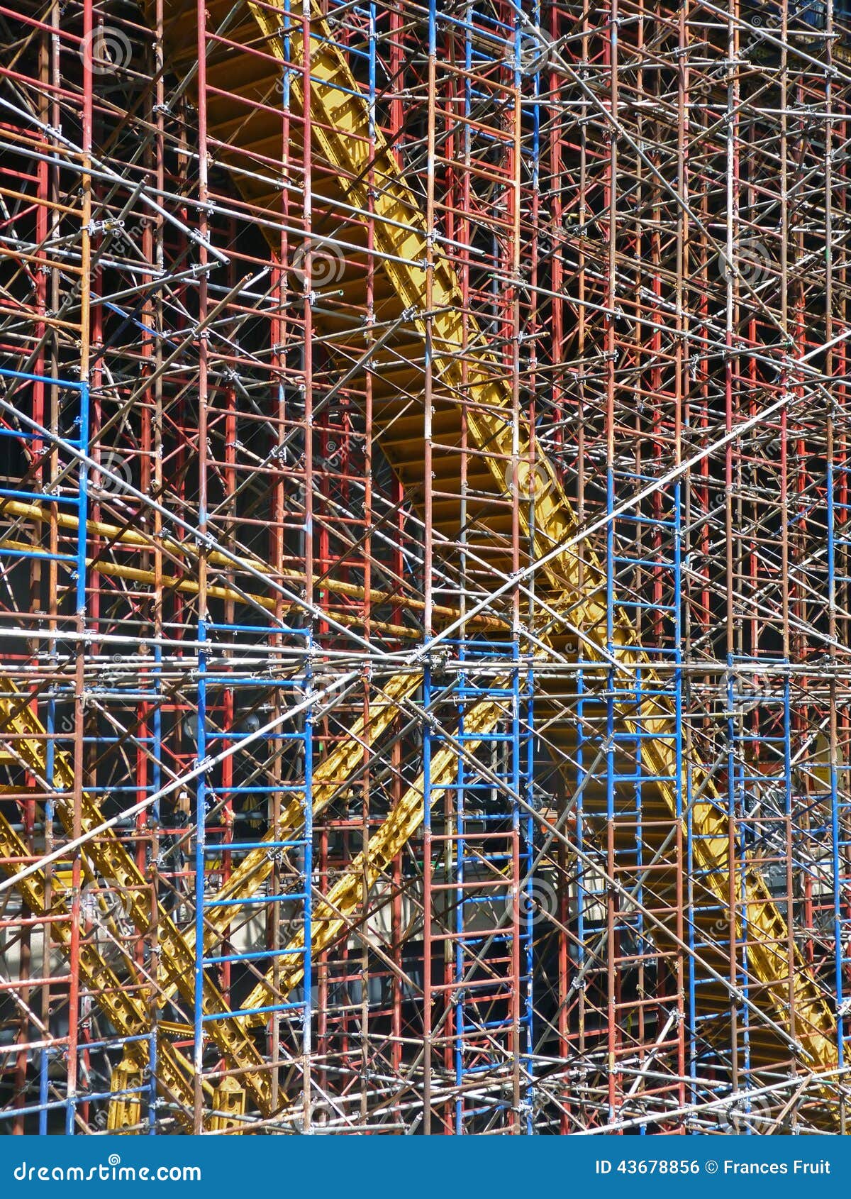 Construction scaffolding stock photo. Image of diagonal - 43678856