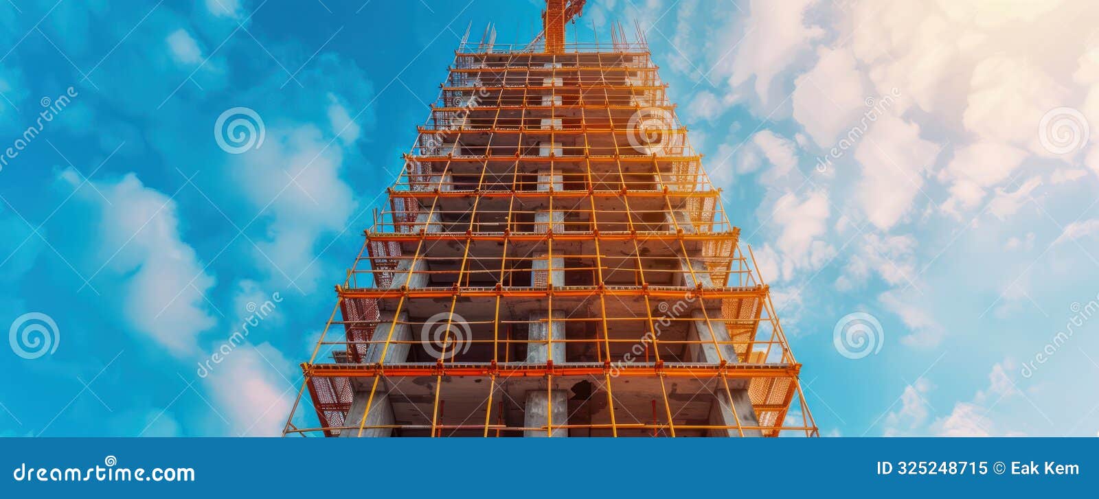 Construction Scaffolding Tower, Edifice Being Assembled Meticulously ...