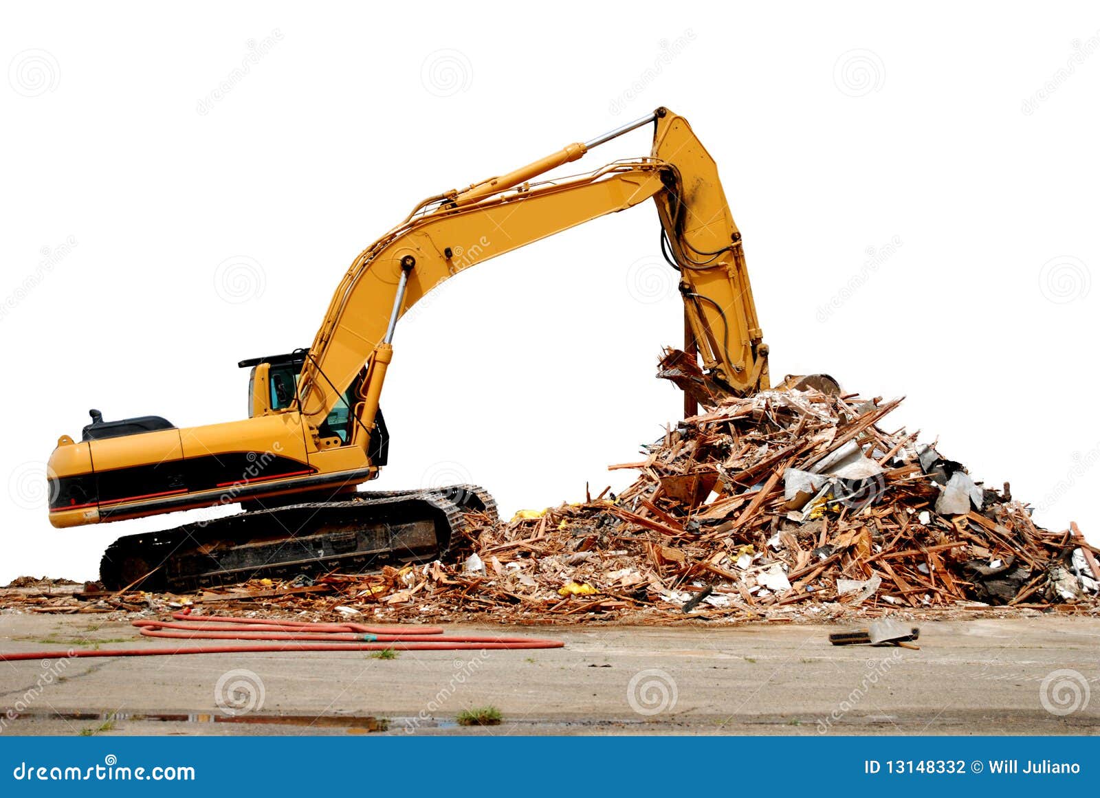 Construction scene stock photo. Image of excavator, demo - 13148332