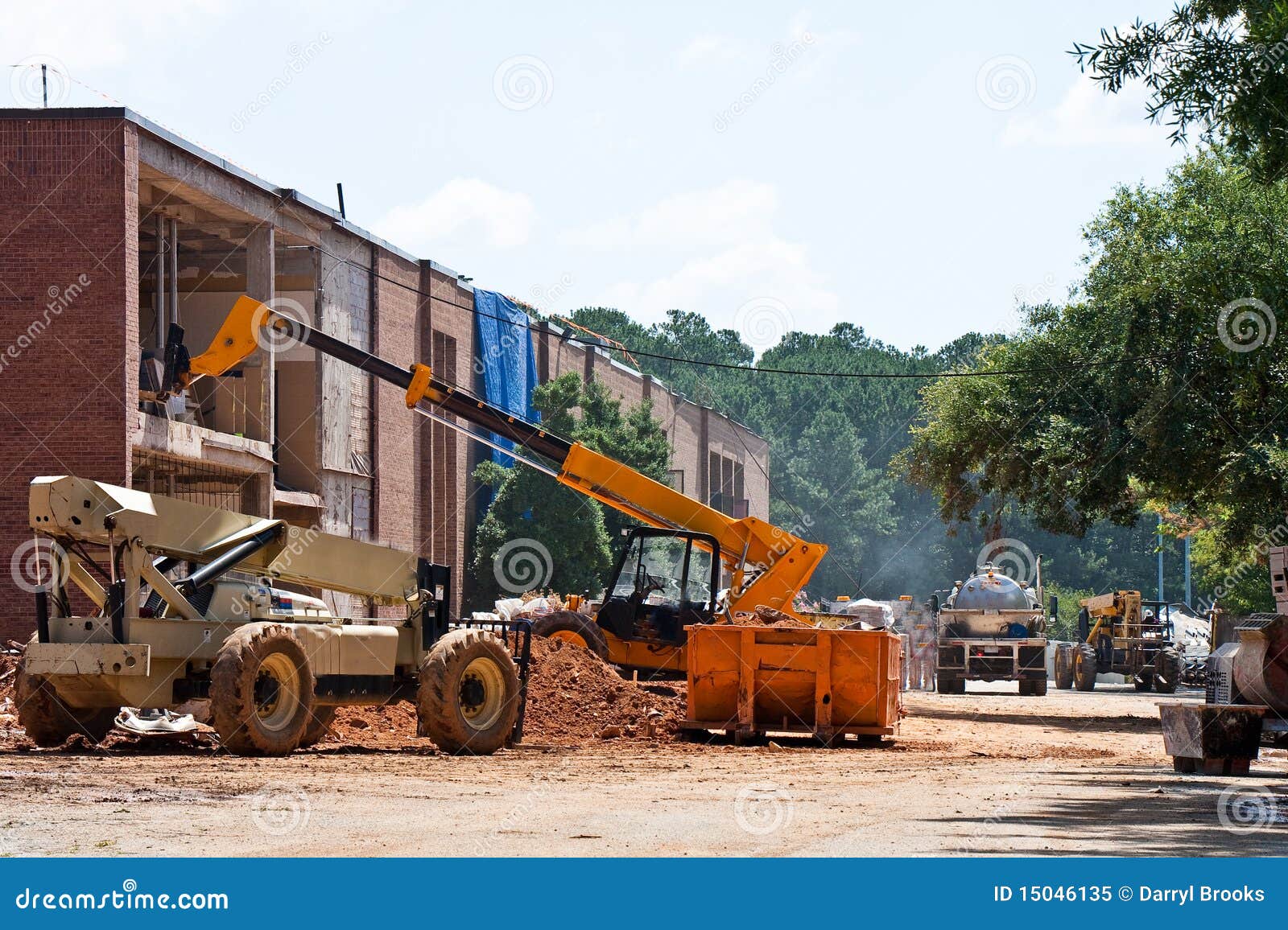 Construction at a School stock image. Image of work, industrial - 15046135