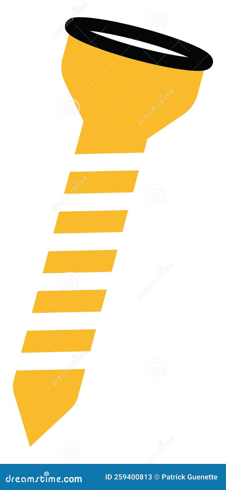 Construction screw, icon stock vector. Illustration of metal - 259400813