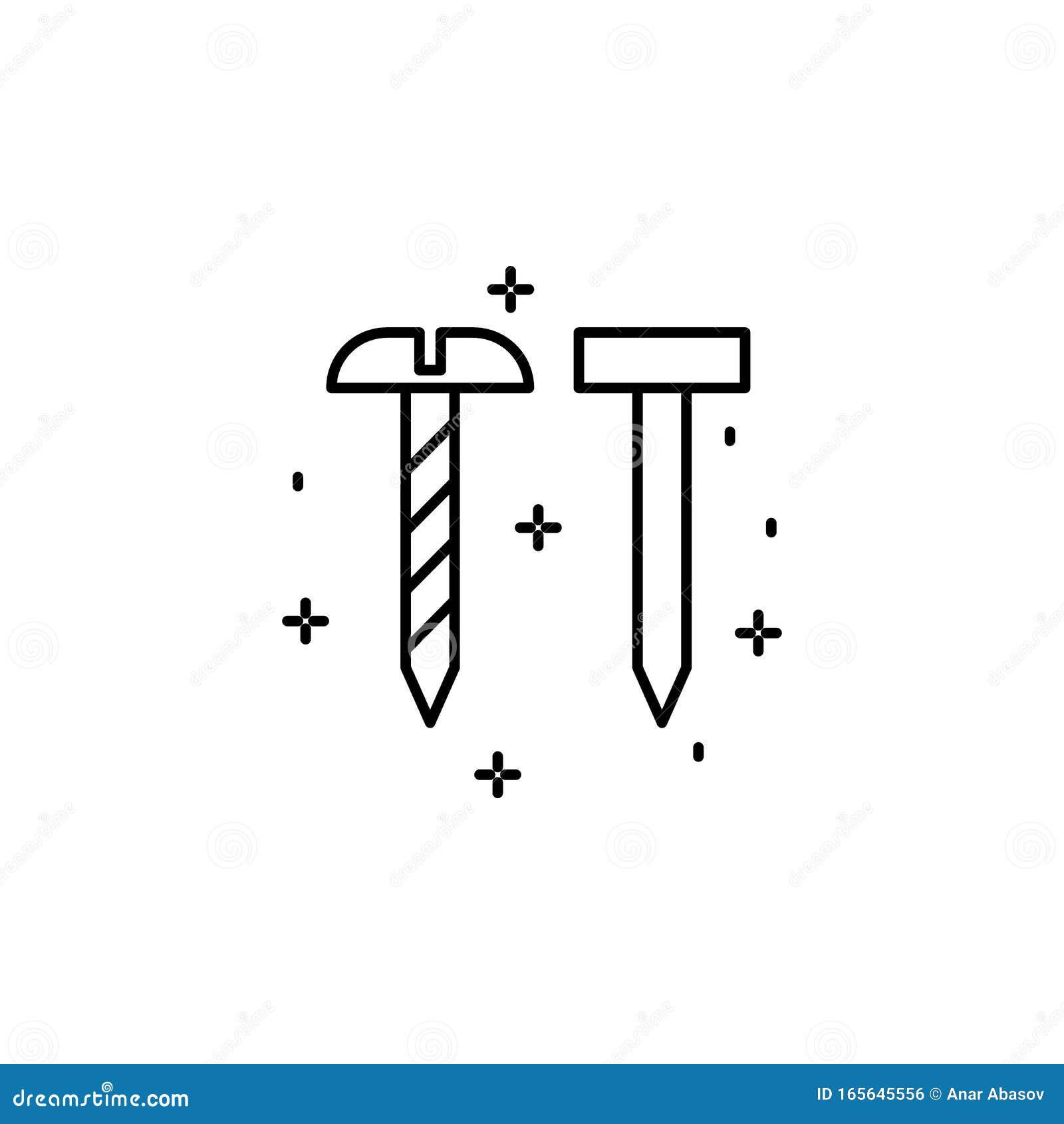 Construction, Screws Icon. Element of Construction Icon Stock ...
