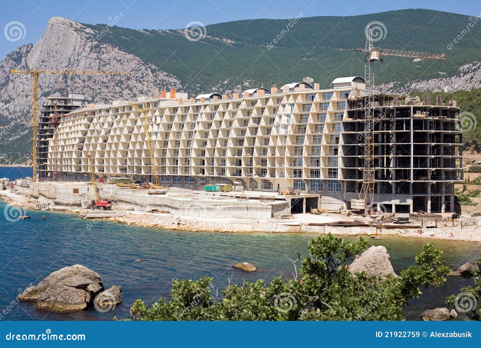 Construction on seashore stock image. Image of jenny - 21922759