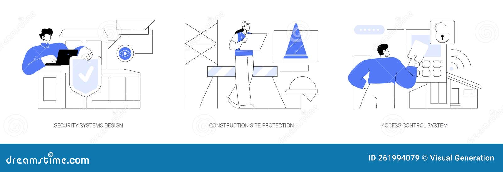 Construction Security Services Abstract Concept Vector Illustrations ...