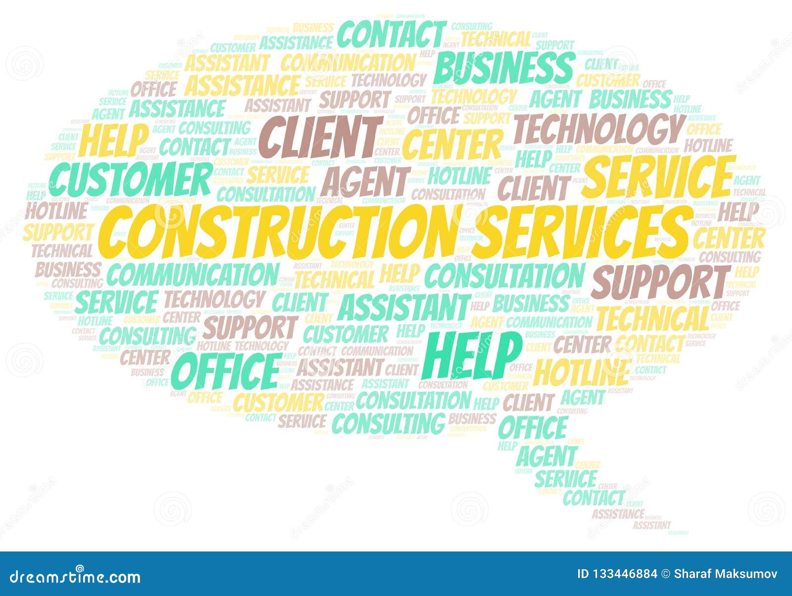 Construction Services Word Cloud Stock Illustration - Illustration of ...