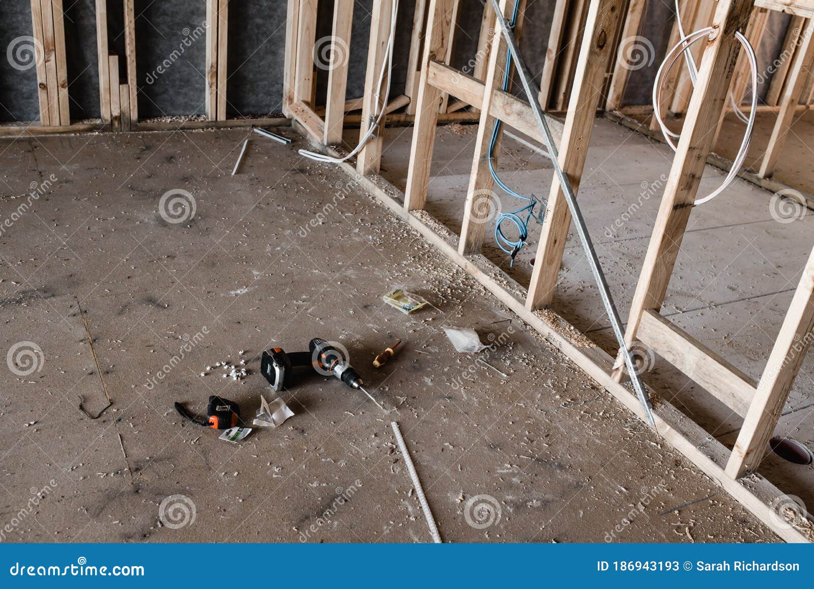 Tools on the Ground in a Building Site Stock Image - Image of ...